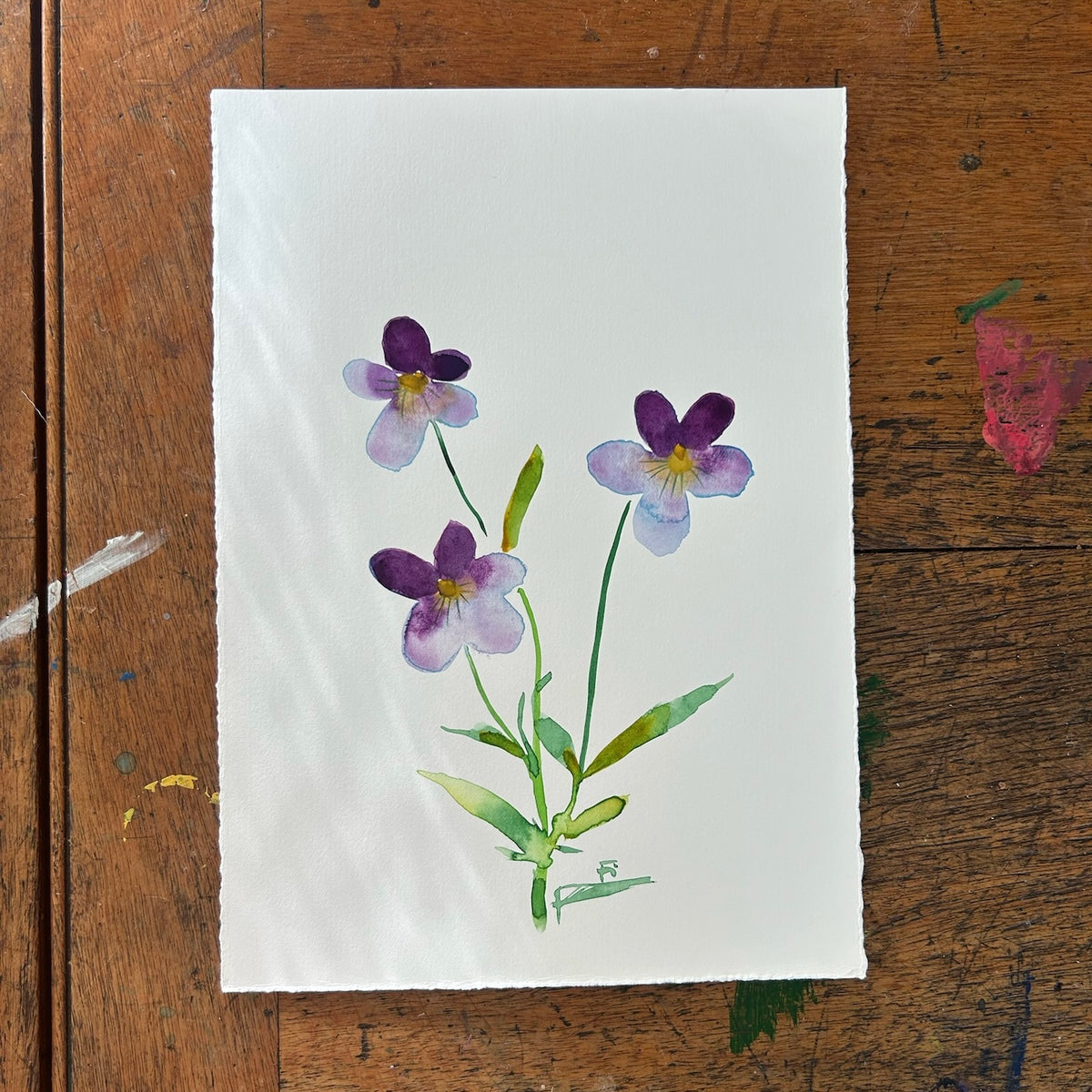 Violets Original Painting - 3 – Bluebellgray
