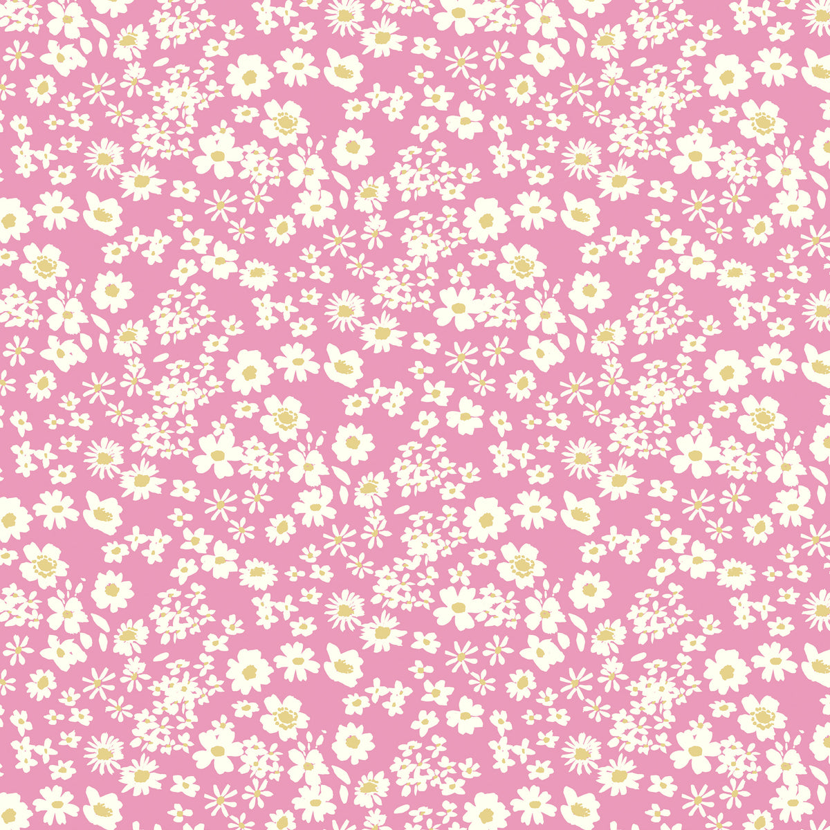 Ditsy Rose Craft Fabric - Bluebellgray