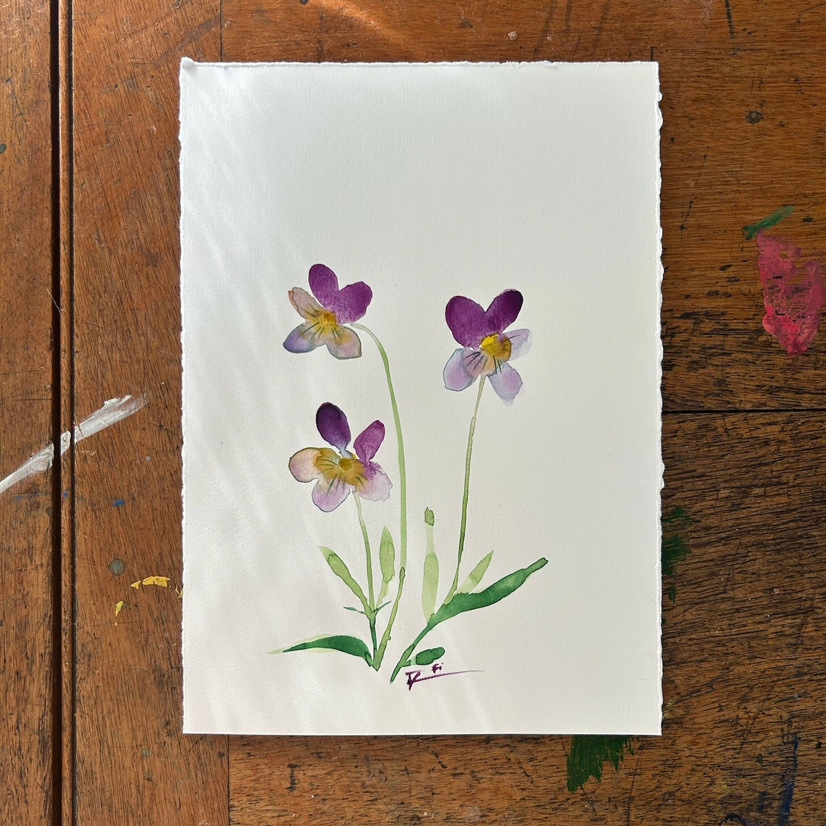 Violets Original Painting - 2 – Bluebellgray