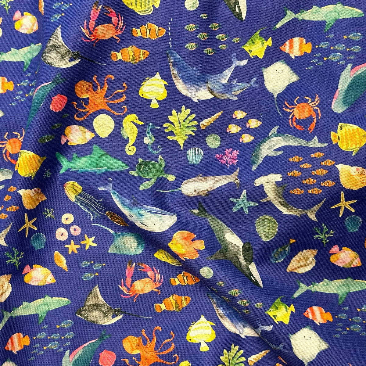 Wee Blue Bell Under the Sea Deep Sea Craft Fabric – Bluebellgray