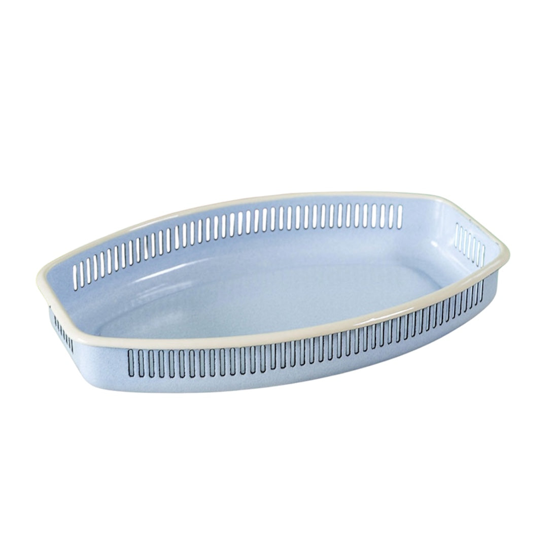 Enamel Bread Tray - Light Blue Speckled – Bluebellgray