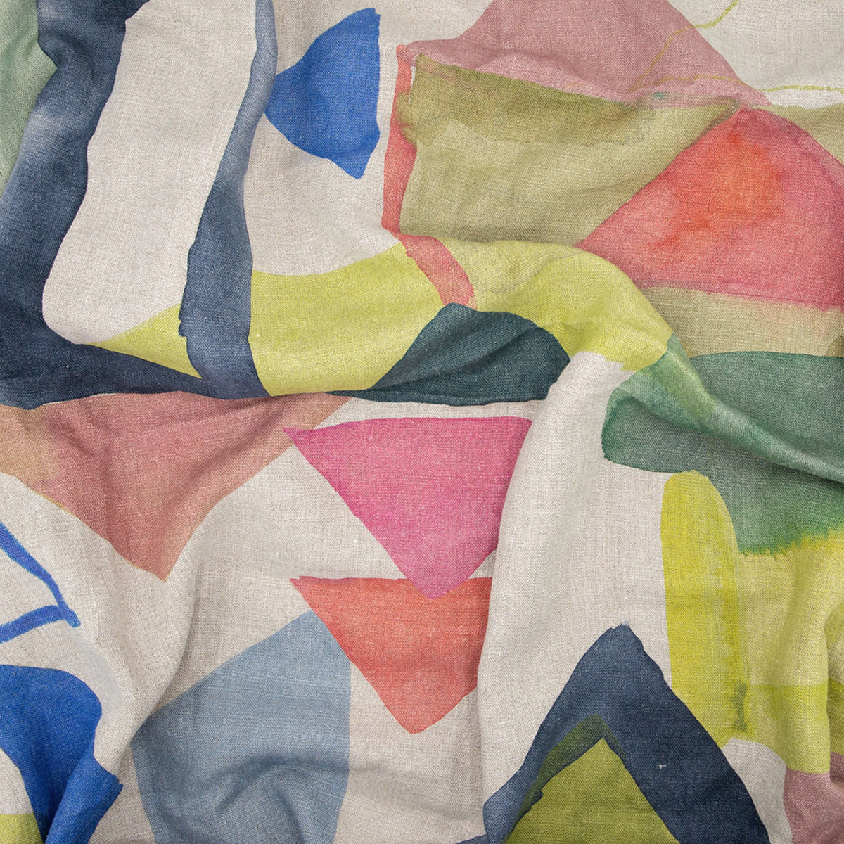 Big St Ives Linen Fabric - Bluebellgray