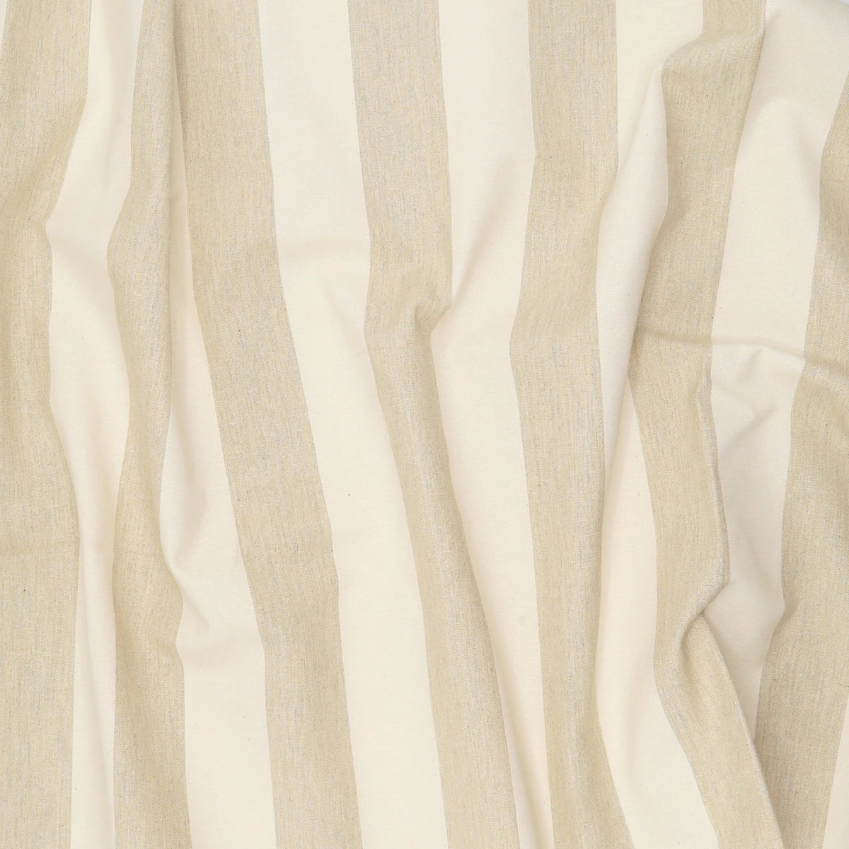 Wide Stripe Cream Fabric - Bluebellgray