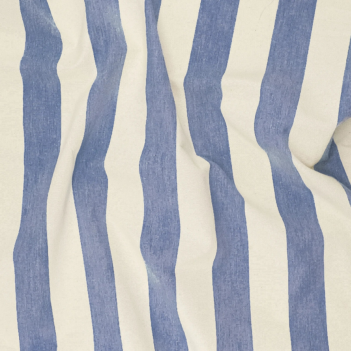 Wide Stripe Indigo Fabric Sample - Bluebellgray
