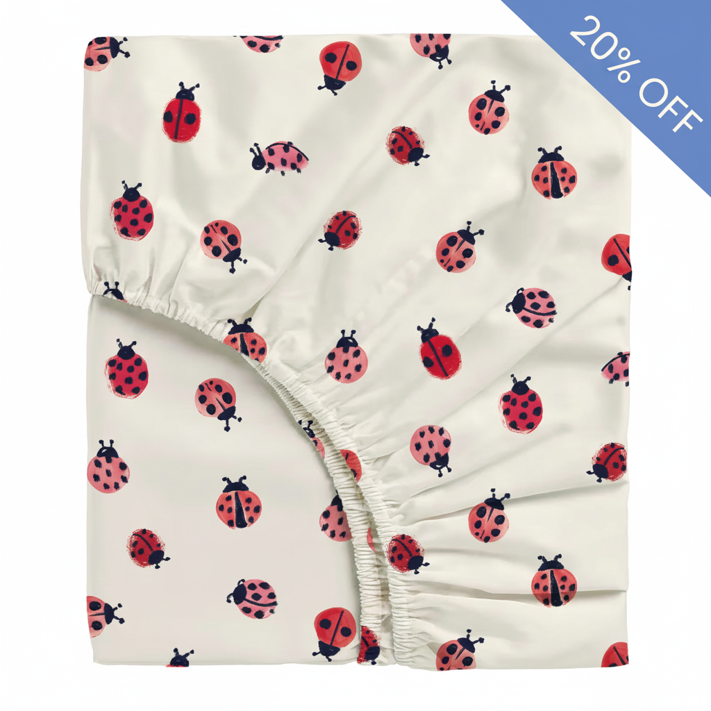 Wee Blue Bell Ladybird Fitted Sheet – Bluebellgray